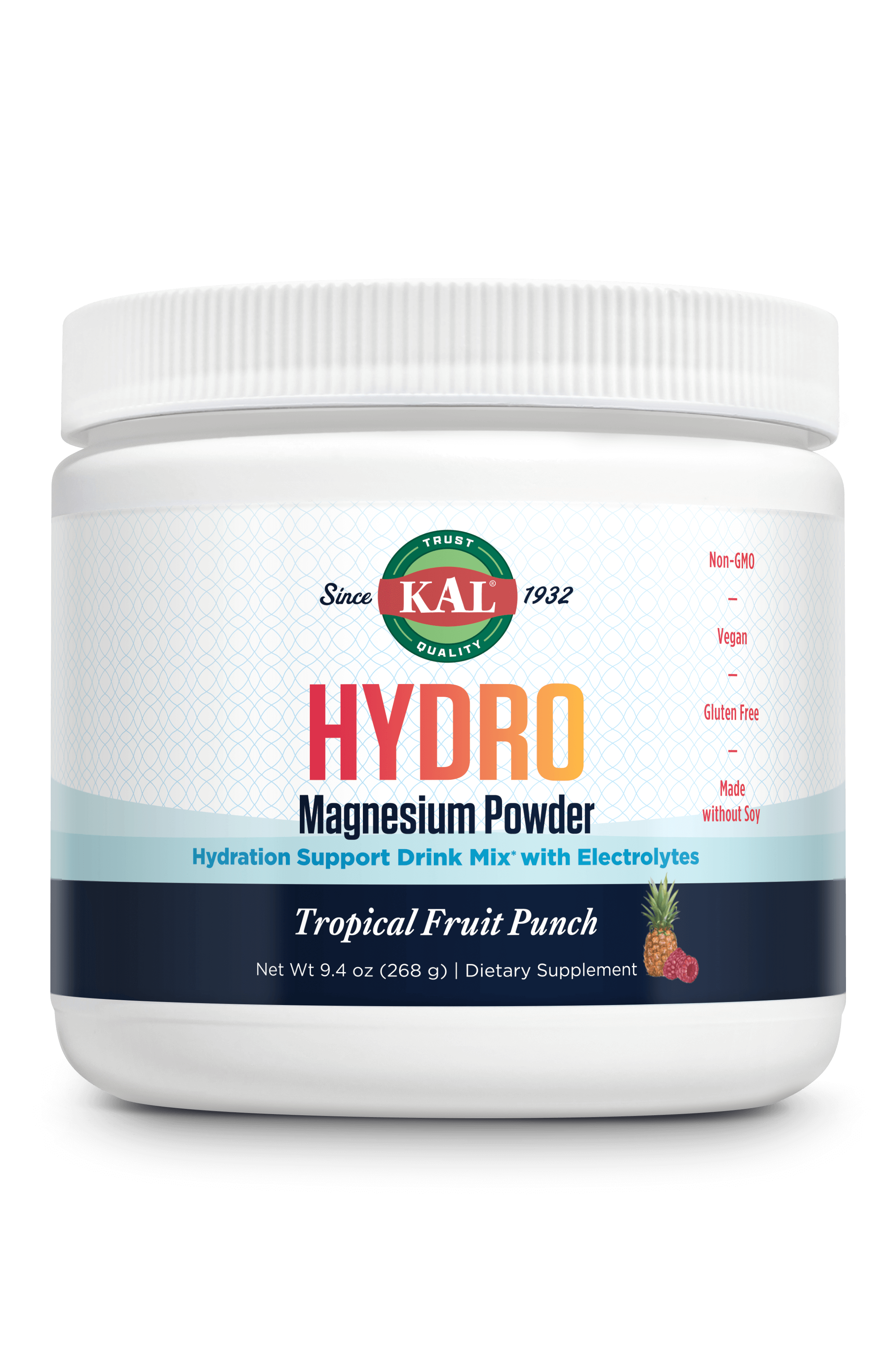Hydro Magnesium Powder - Tropical Punch Flavor – Kal Vitamins