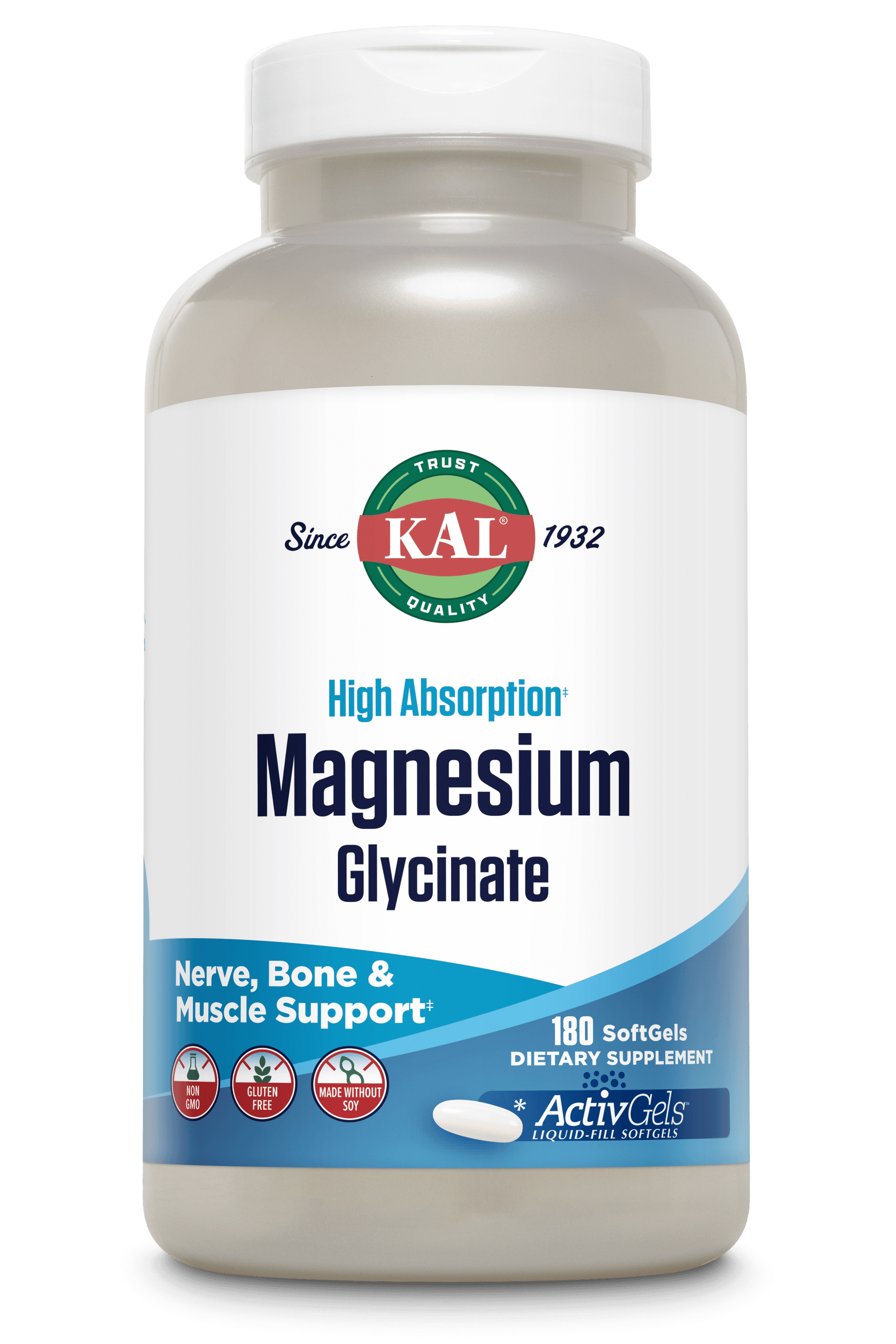 Magnesium Glycinate ActivGels™ Softgels – Kal Vitamins