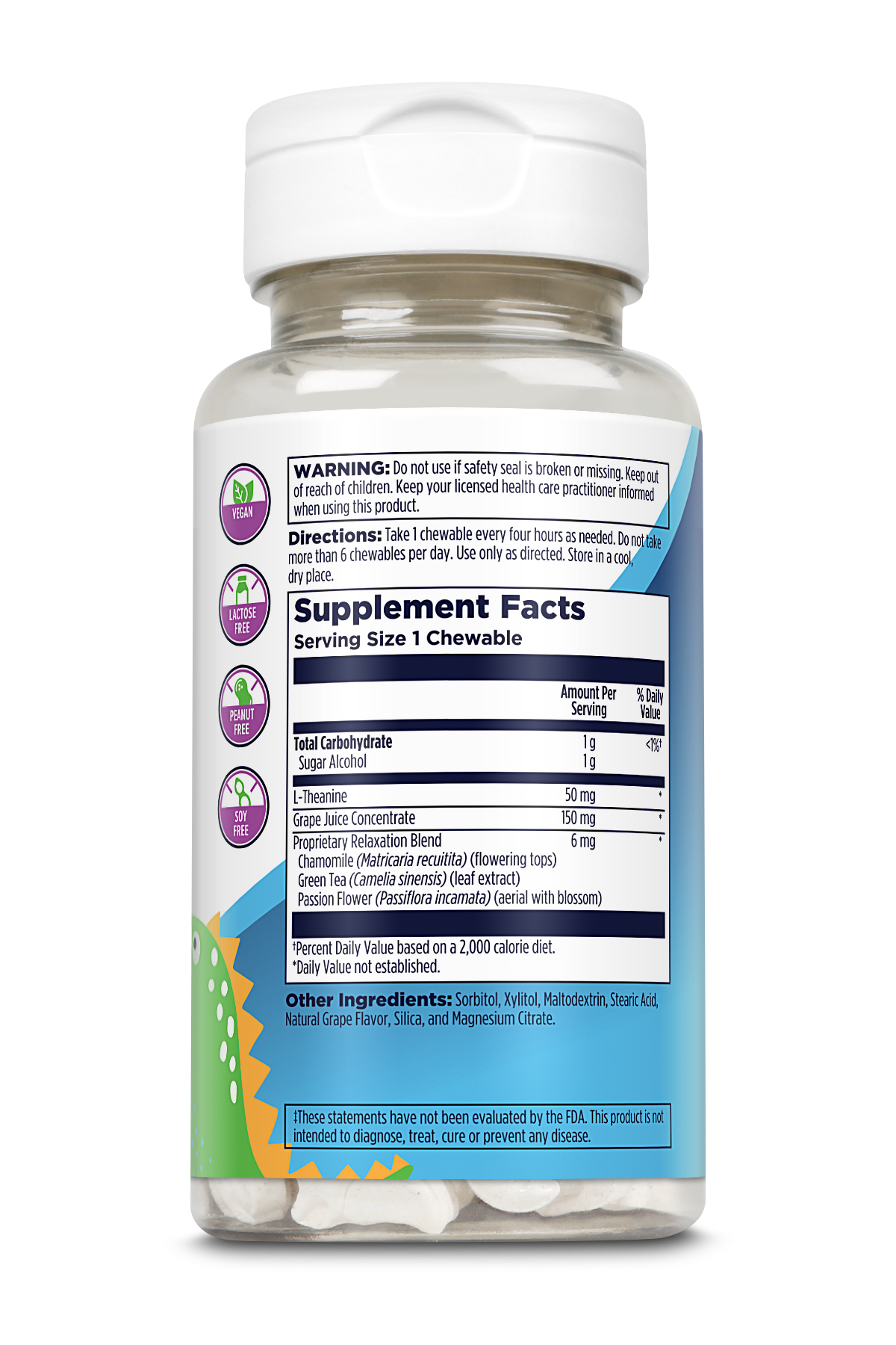 Relax-a-Saurus™ Kids Chewables – Kal Vitamins