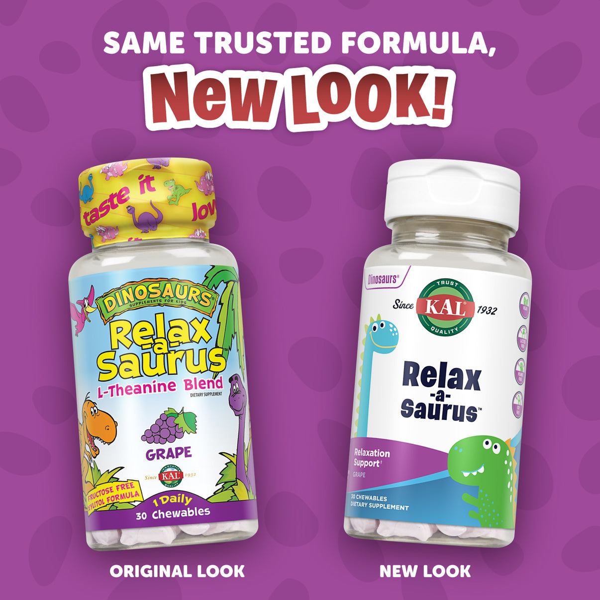 Relax-a-Saurus™ Kids Chewables – Kal Vitamins