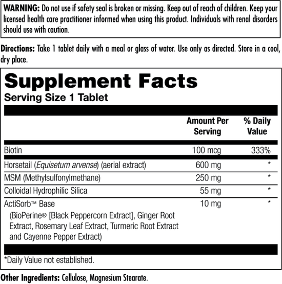 Super Silica Plus™ Clinical Lifestyles™ Tablets – Kal Vitamins